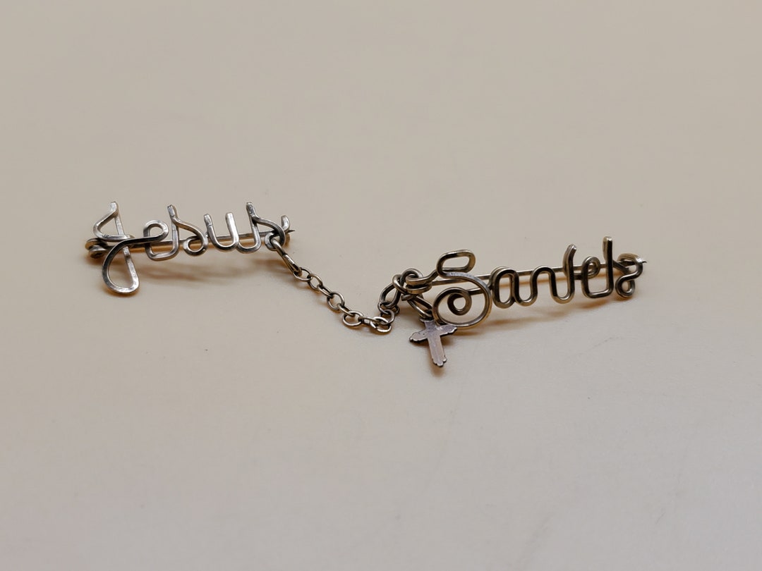Vintage Wire Wrapped JESUS SAVES Pin - Etsy