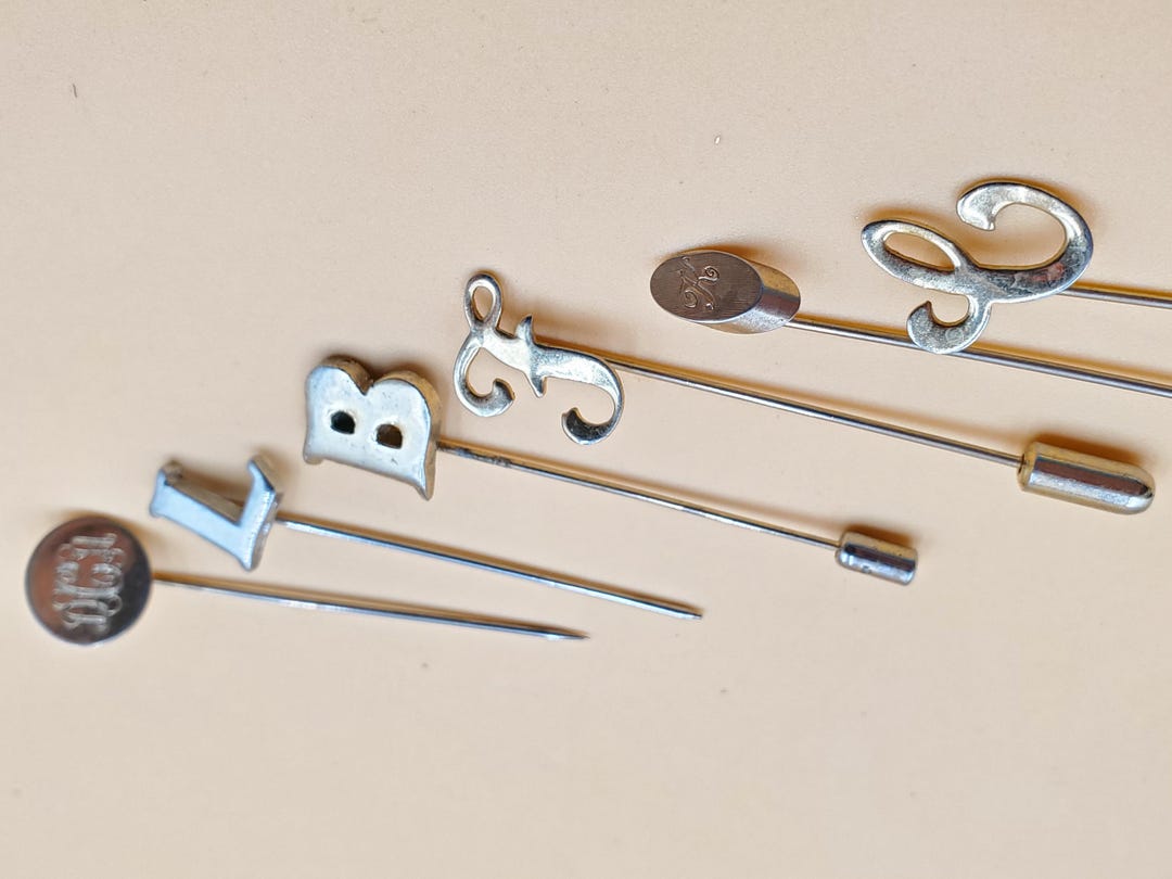 Vintage Letter Initial Stick Pin, Select Styles - Etsy