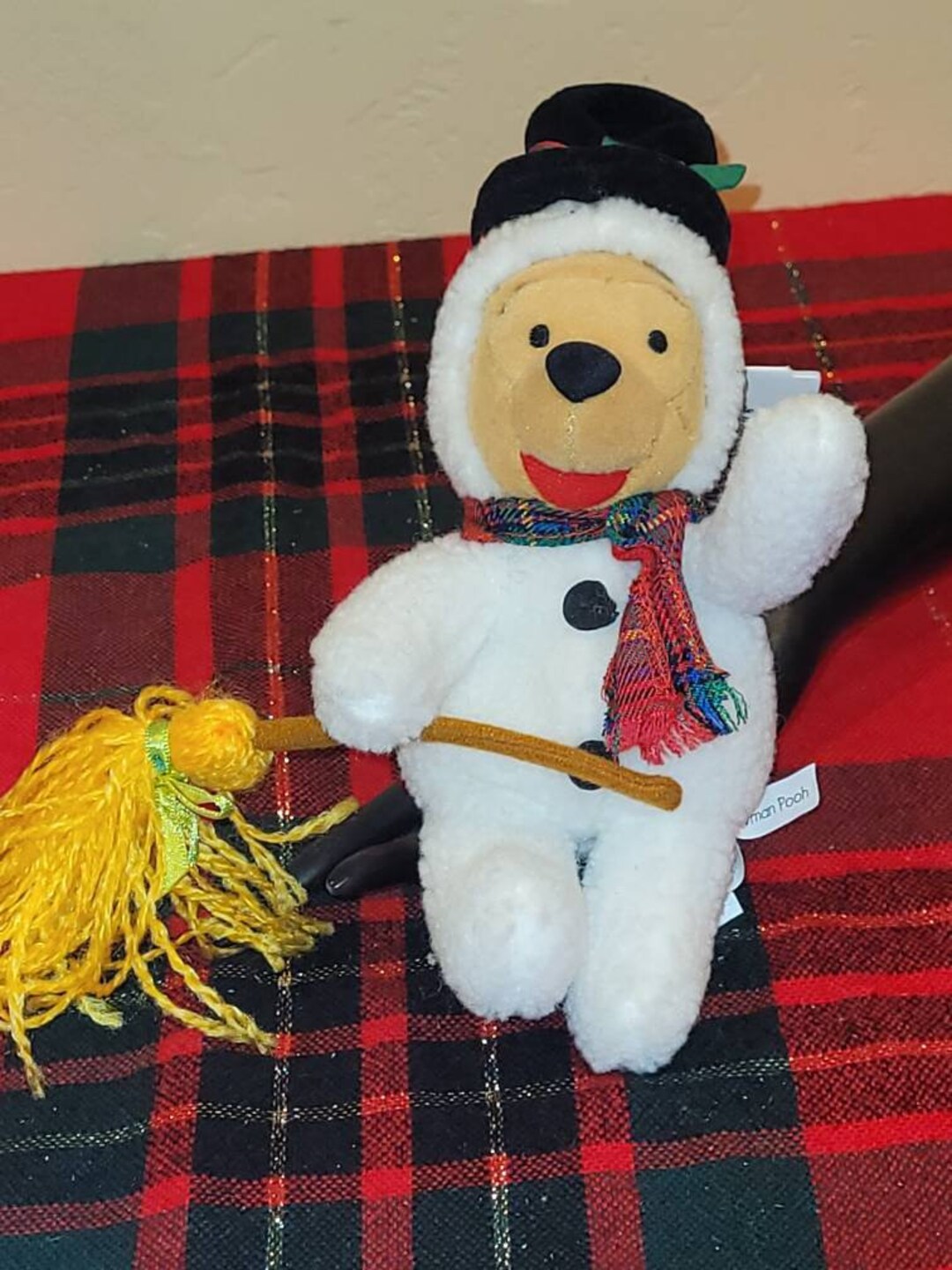 Vintage Snowman Pooh Plush - Etsy