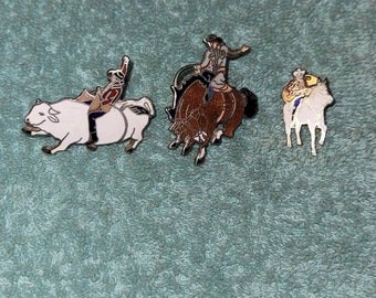 Cowboy Enamel Pin - Etsy