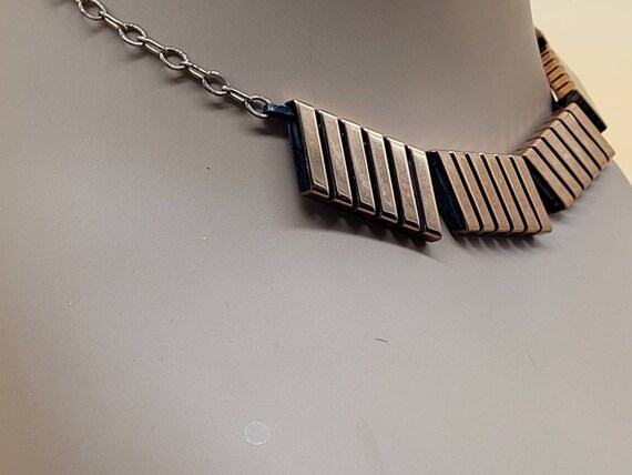 Vintage Renior copper slitted panel link choker neckl… - Gem