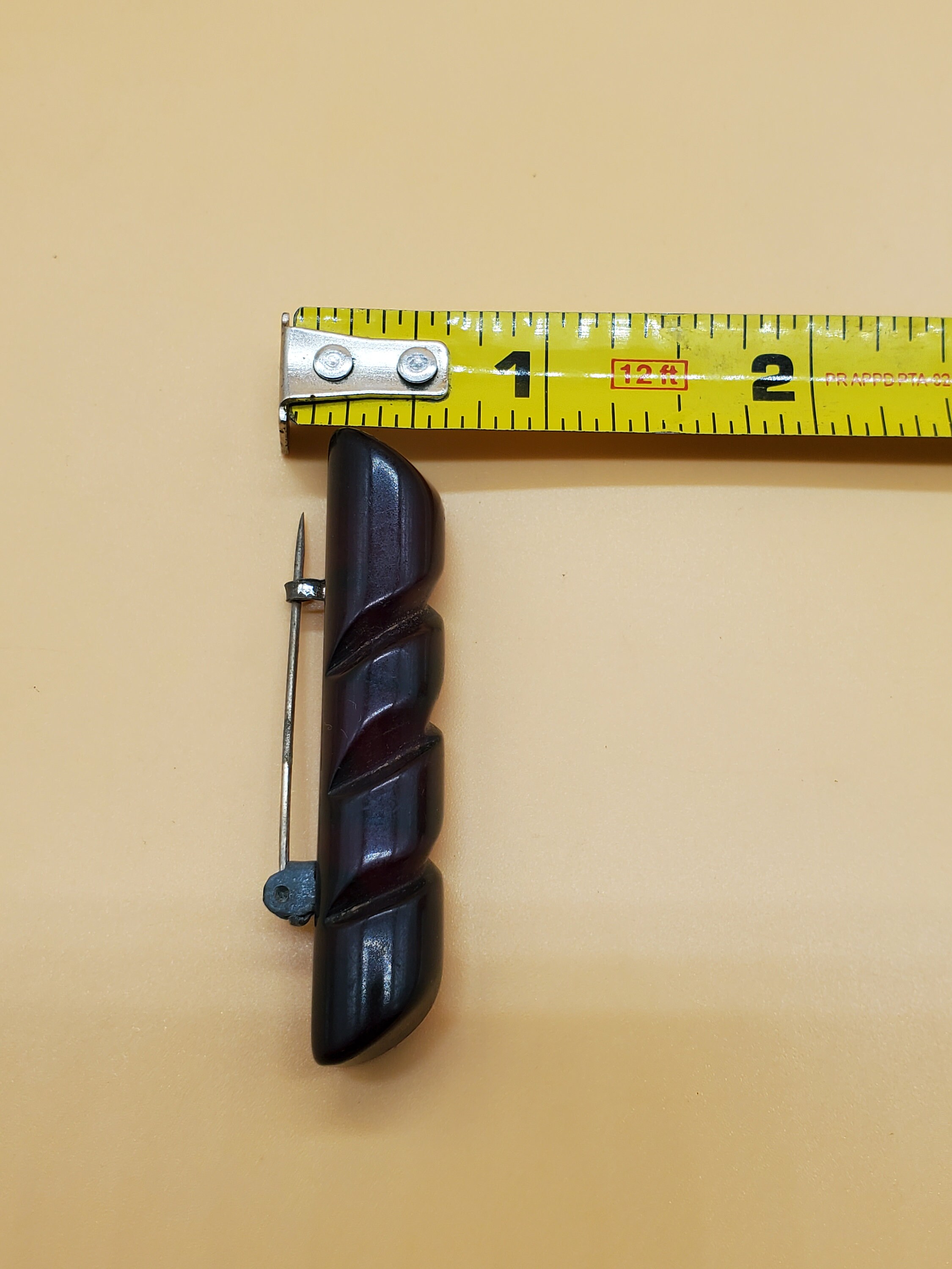 Vintage Red Cherry Carved Bakelite Bar Brooch - Etsy