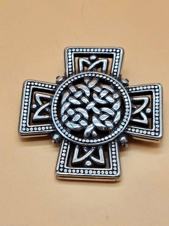 Vintage celtic silver tone - Gem