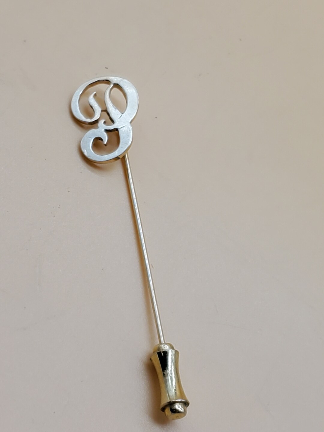 Vintage 14k Yellow Gold Cursive Letter P Stick Pin - Etsy