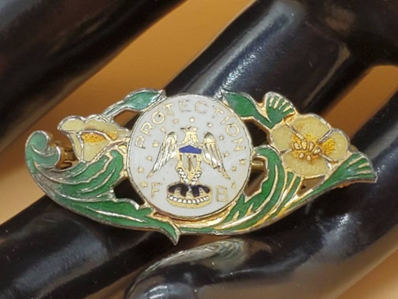 Antique Fraternal Brotherhood Protection sterling sil… - Gem