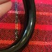 Vintage Thick Chunky Hollow Tube Black Enamel Bangle Bracelet With Gold ...