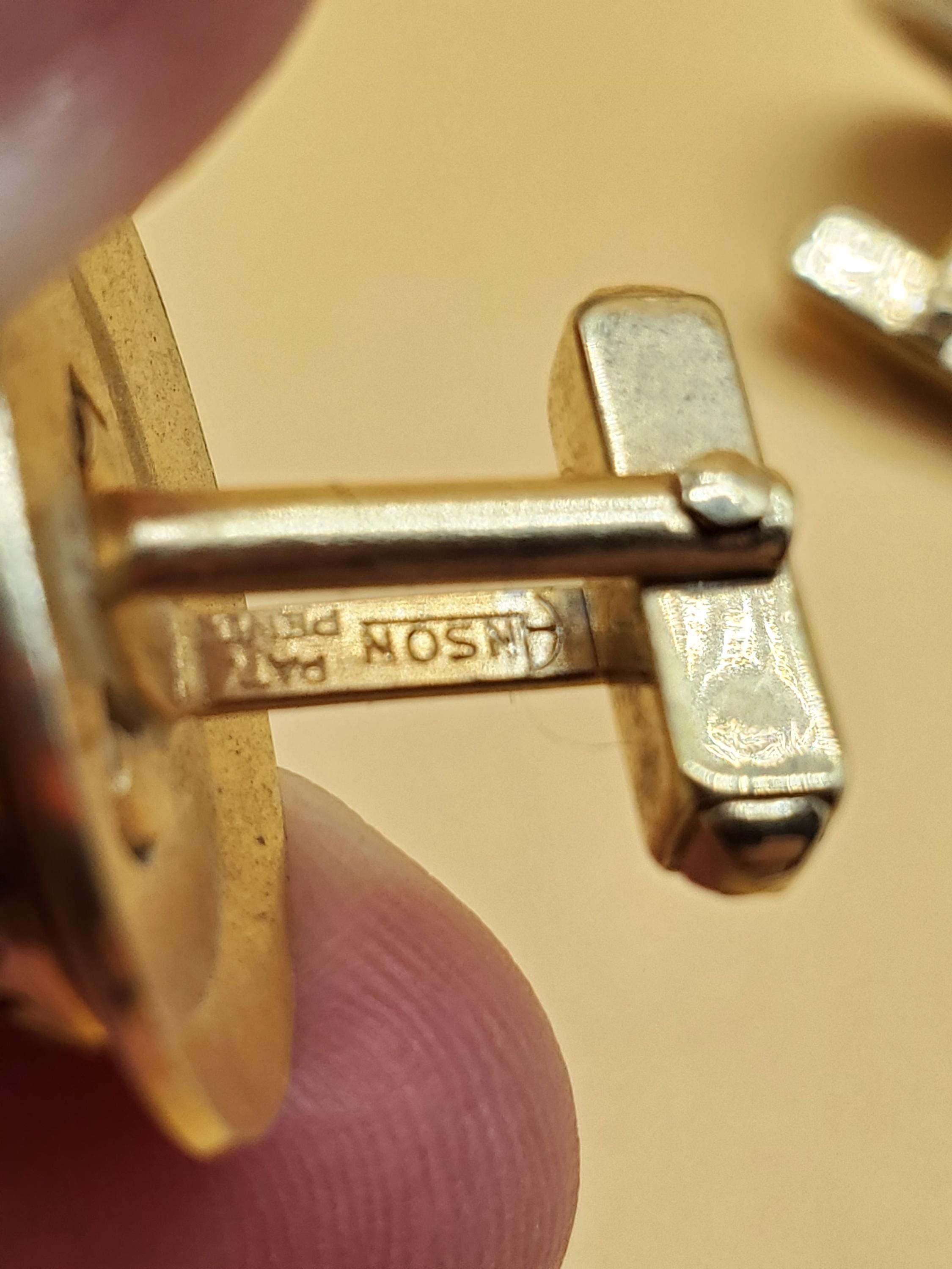 Vintage Anson Gold Plated Red Stone Cufflinks - Etsy