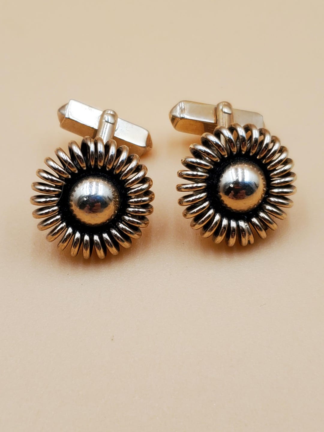 Vintage Swank Gold Tone Coiled Spring Loop Cufflinks - Etsy