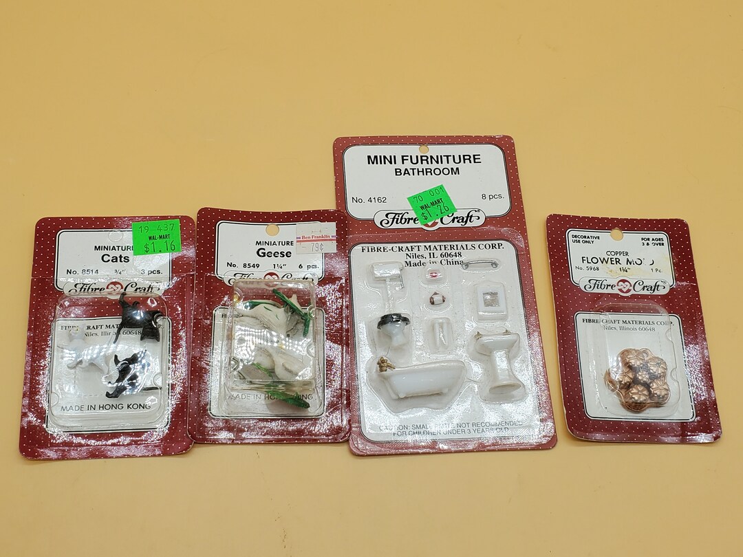 Vintage Fibre Craft NOS Dollhouse Miniatures, Select Styles - Etsy