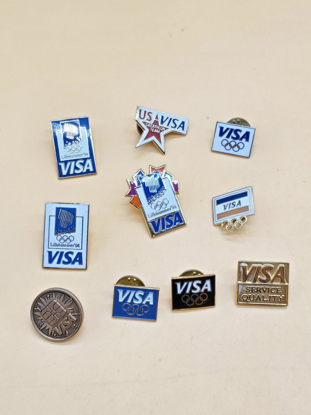 Vintage Visa Pin Lot of 10 - Etsy