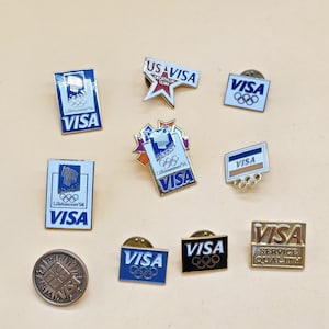 Vintage Visa Pin Lot of 10 - Etsy