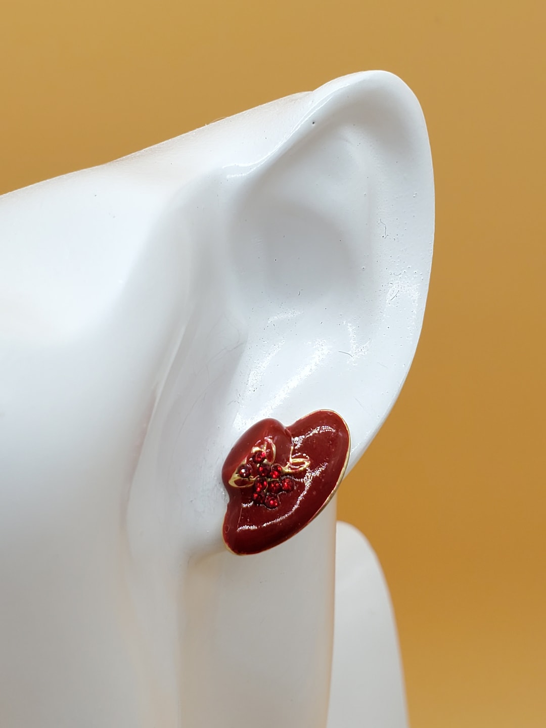 Vintage Enamel Red Hat Society Red Hat Earrings - Etsy