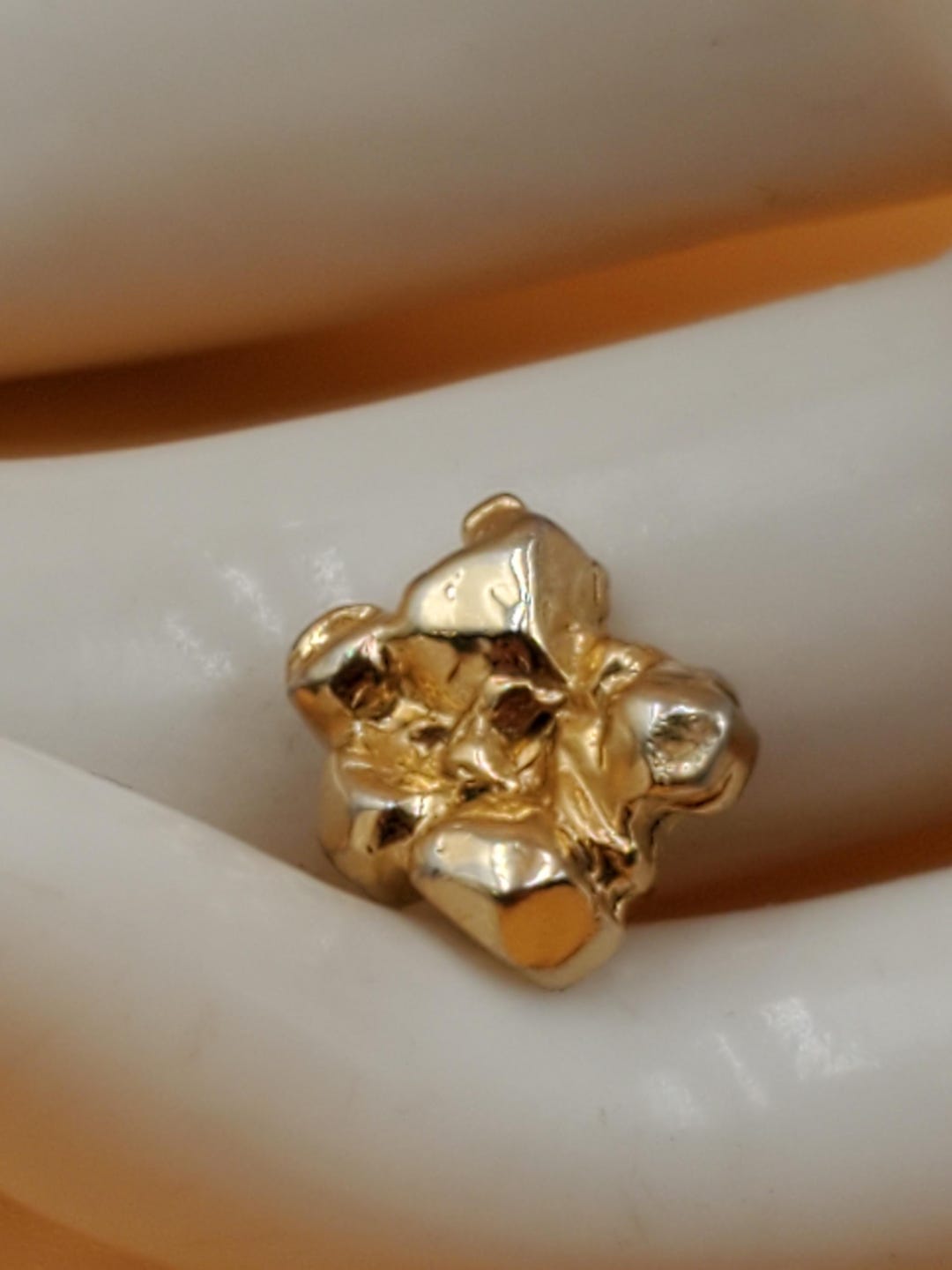 Vintage Gold Plated Nugget Tie Tack Pin - Etsy