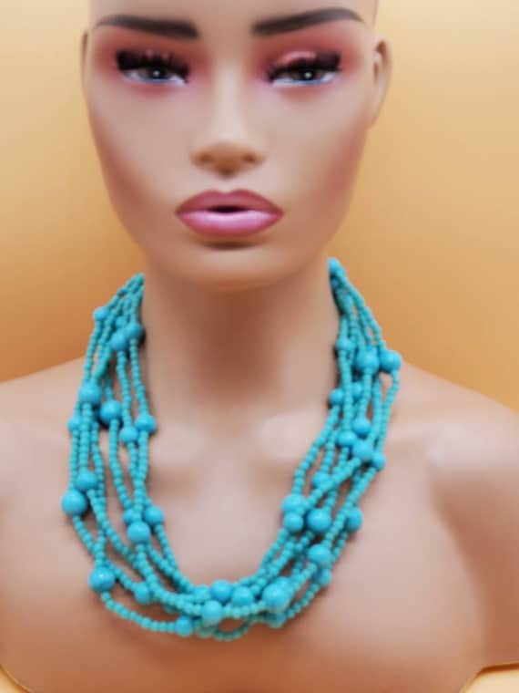 vintage faux turquoise multi - Gem