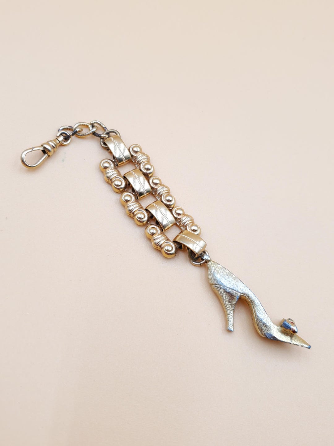 Vintage Dangling Gold Tone High Heel Charm Fob - Etsy