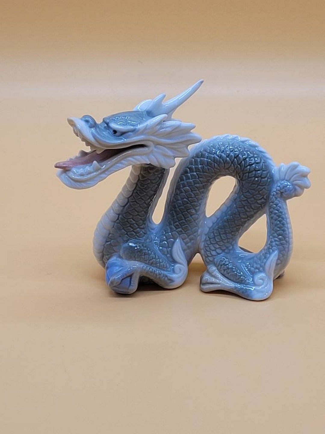 Vintage Japanese Porcelain Dragon Figurine - Etsy