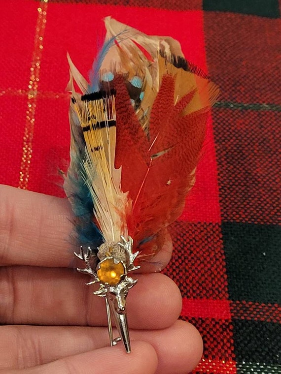 Vintage stag brooch - Gem