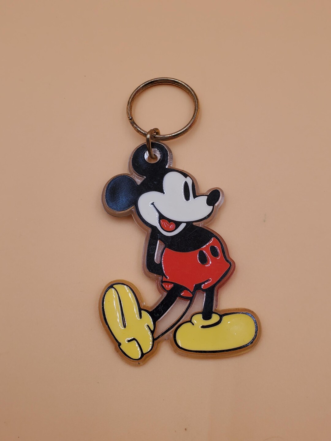 Vintage Made in Tne USA Plastic Disney Mickey Mouse Keychain - Etsy