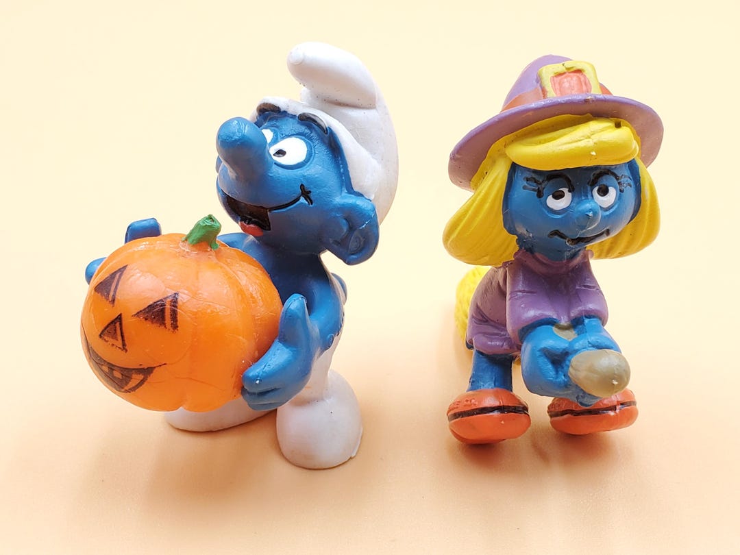 Vintage Halloween Smurf Figurine. Select Style - Etsy