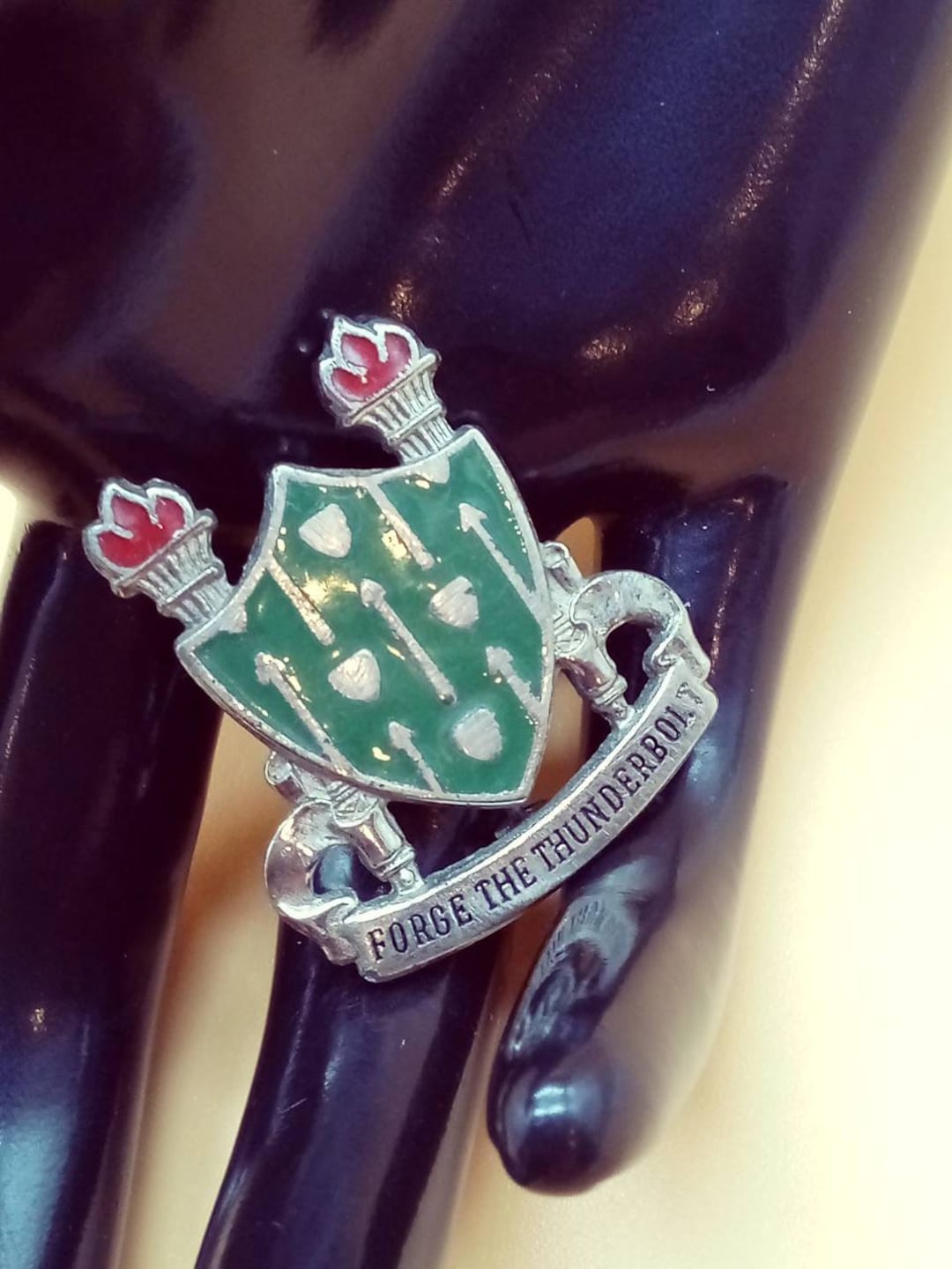Vintage Forge the Thunderbolt Enamel Military Pin - Etsy