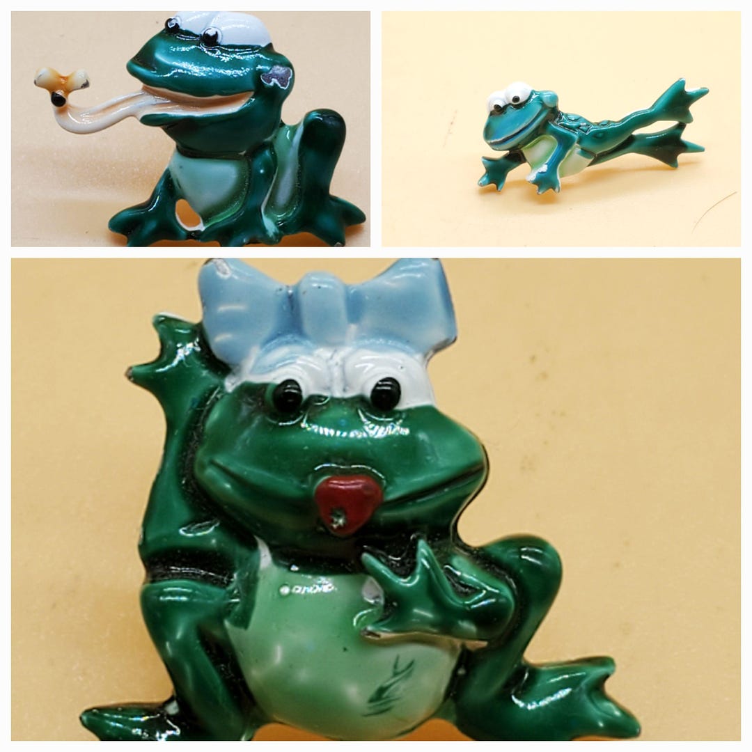 Vintage JJ Small Enamel Frog Pin, Select Styles - Etsy