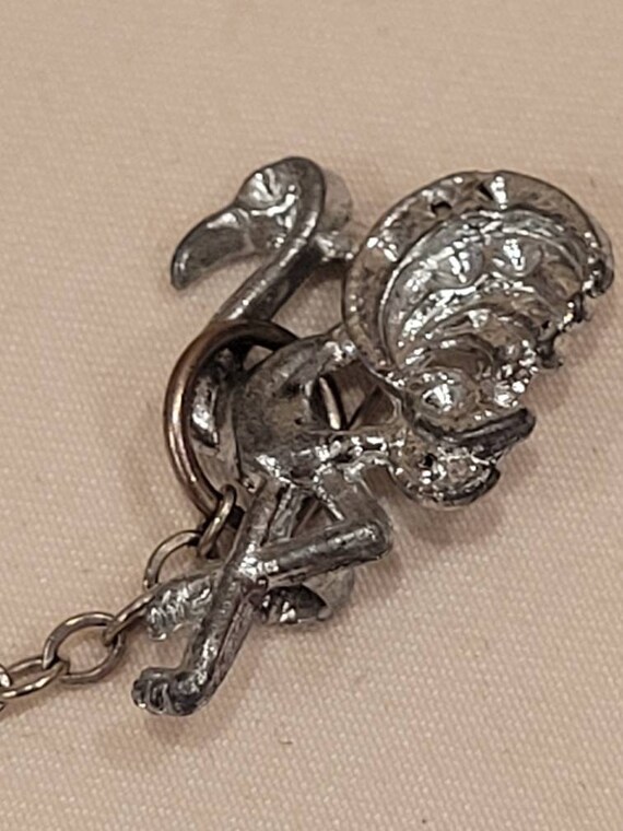 Vintage chained double pin Flamingo pins, chained Fla… - Gem