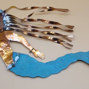 Vintage 18 Copper Cutout Mermaid Wall Hanging - Etsy