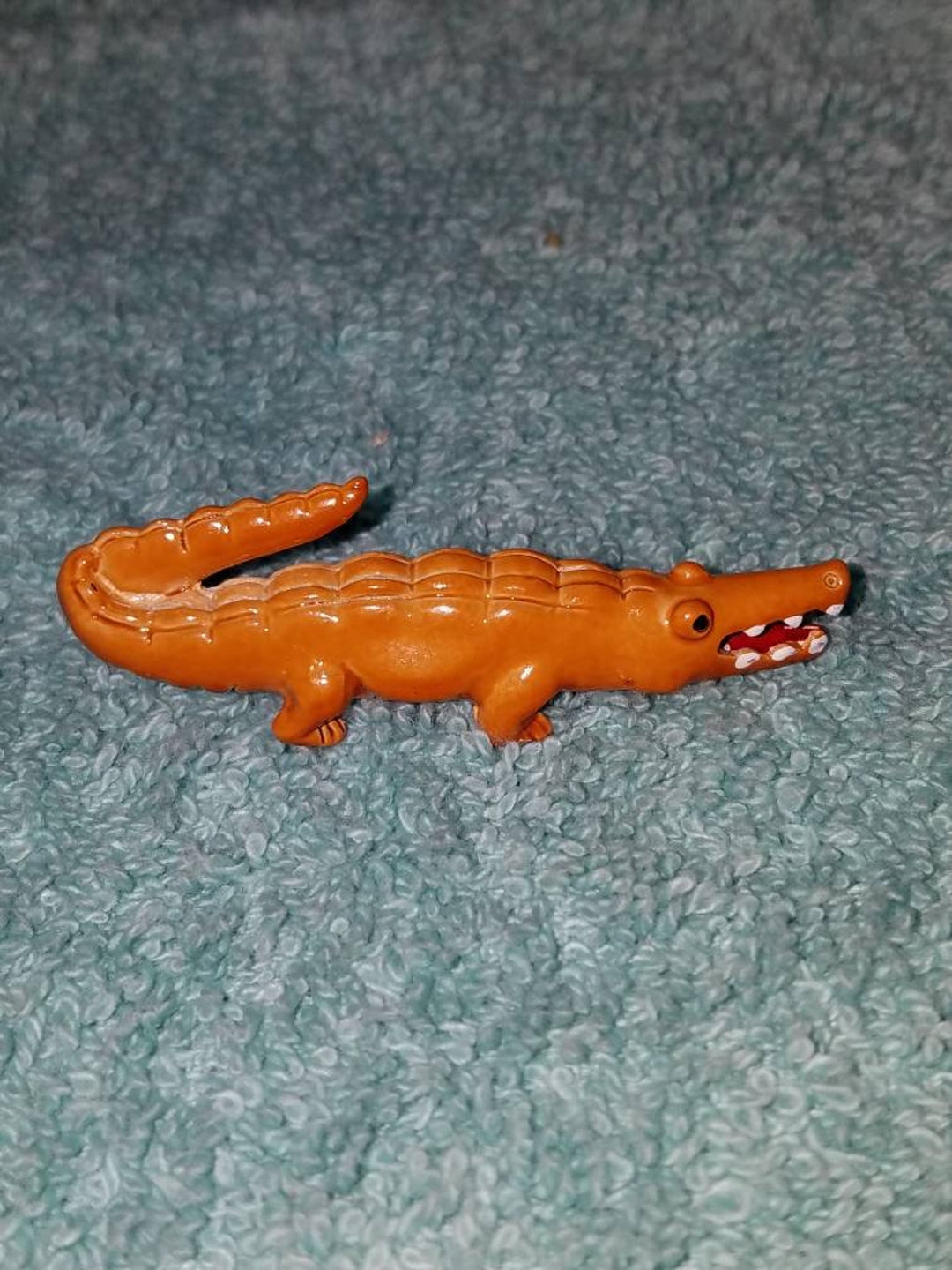 Vintage Brown Enamel Alligator Pin, Enamel Alligator Pin - Etsy