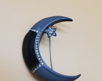 Handmade Pearl Detailed Crescent and Star Brooch With Real Zirconia ...