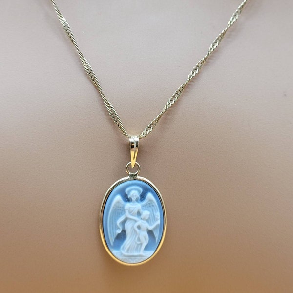 Angel Cameo Pendant - Etsy