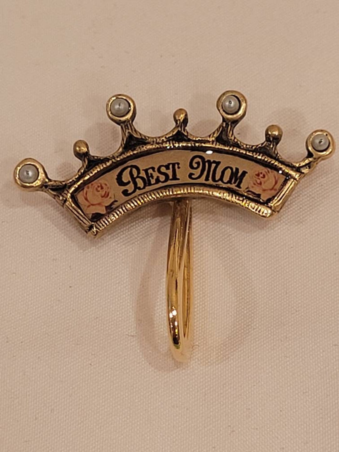 Maximal Art "best Mom" Brooch With Charm Hanger - Etsy