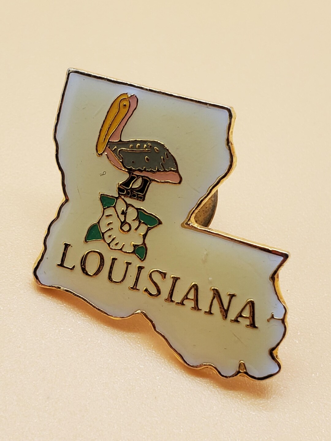 Vintage Louisiana State Souviner Pin - Etsy