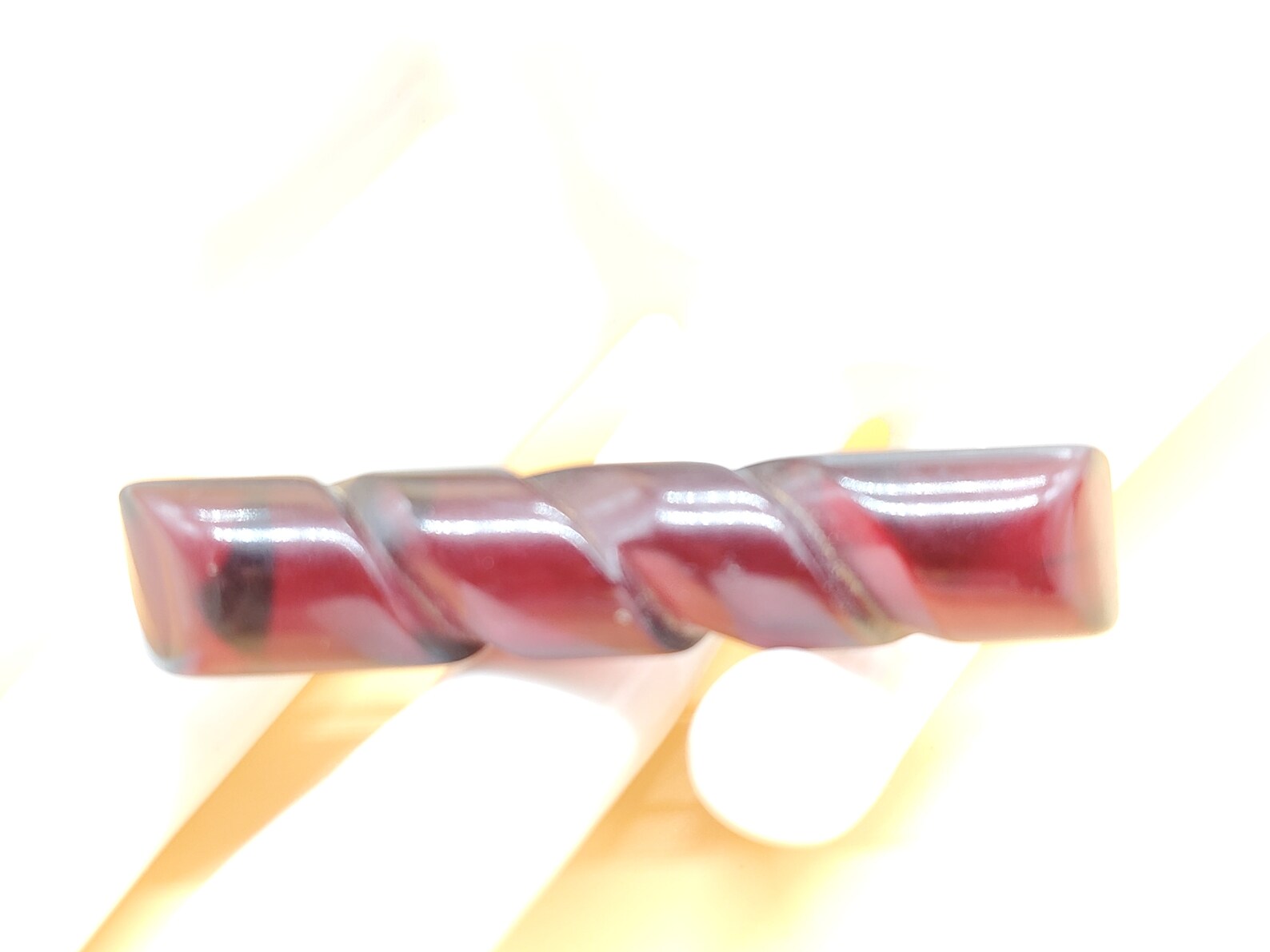 Vintage Red Cherry Carved Bakelite Bar Brooch - Etsy