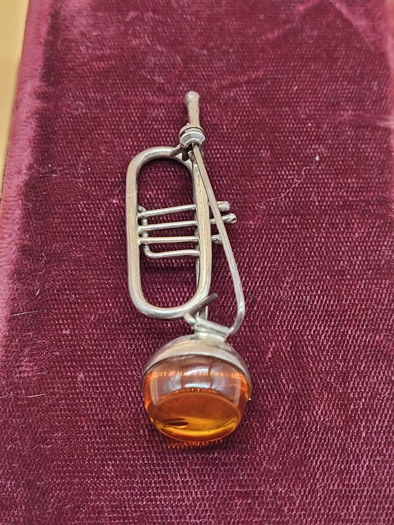 Vintage sterling silver trumpet - Gem