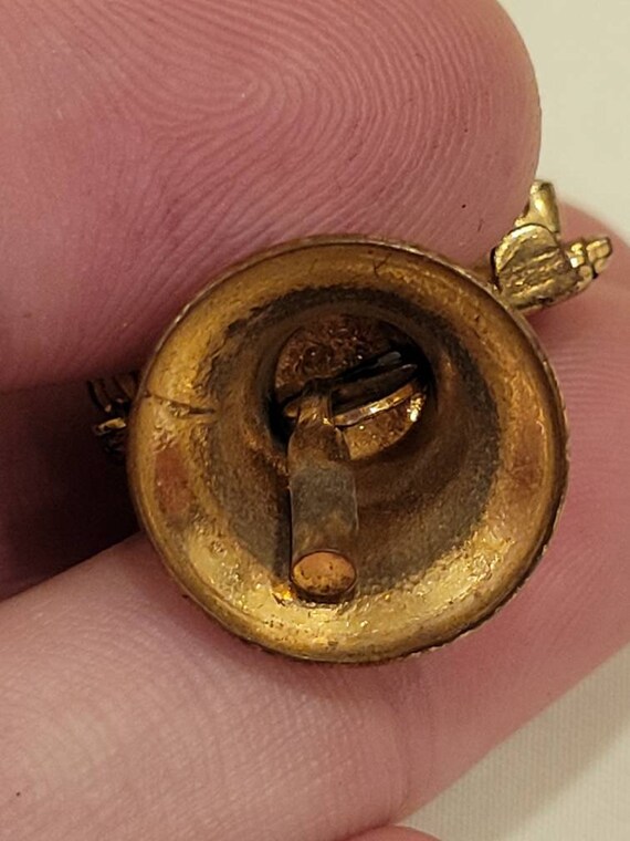 Vintage 3D chiming Liberty Bell pin - Gem