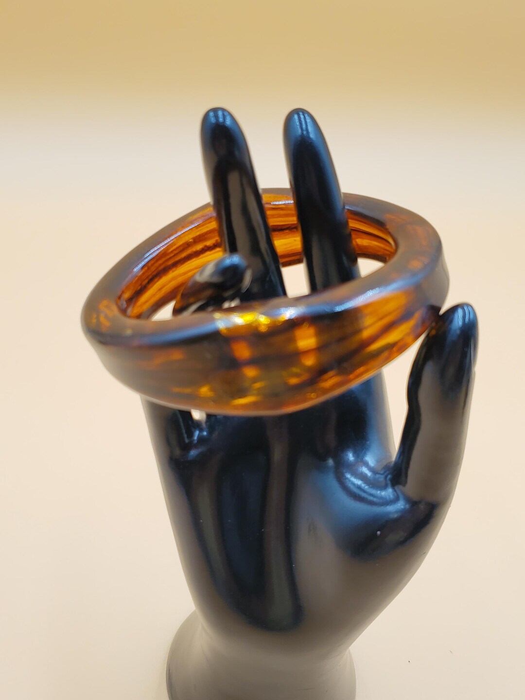 Vintage Brown and Black Amber Colored Acrylic Resin Bangle Bracelet - Etsy
