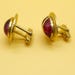 Vintage Anson Gold Plated Red Stone Cufflinks - Etsy