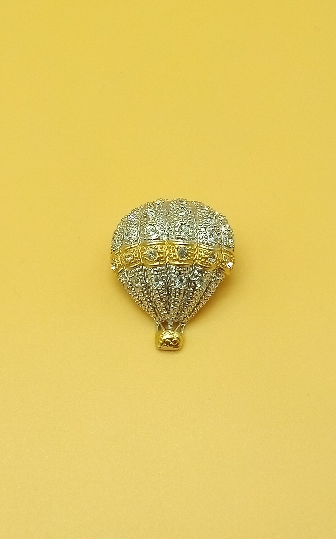 Signed Roman Two Tone Rhinestone Hot Air Balloon Brooch - Etsy