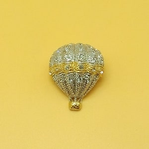 Signed Roman Two Tone Rhinestone Hot Air Balloon Brooch - Etsy