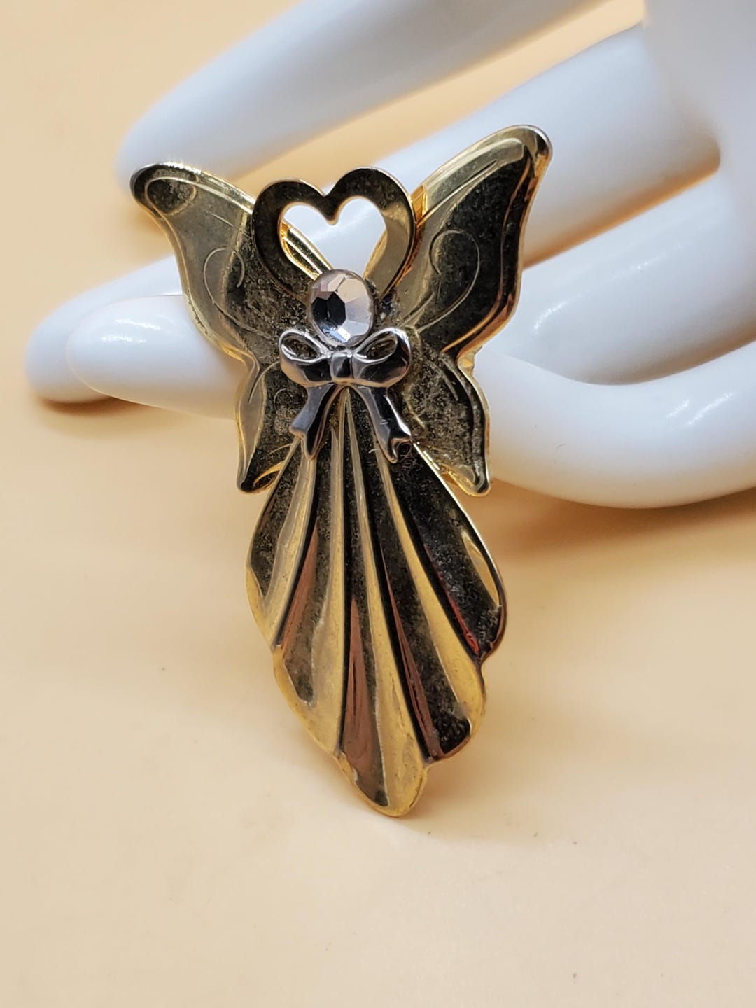 Vintage Signed Jane Angel Brooch - Etsy