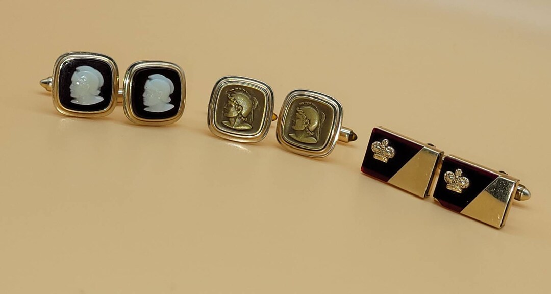 Vintage Medieval Style Soldier Crown Cufflinks, Select Styles - Etsy