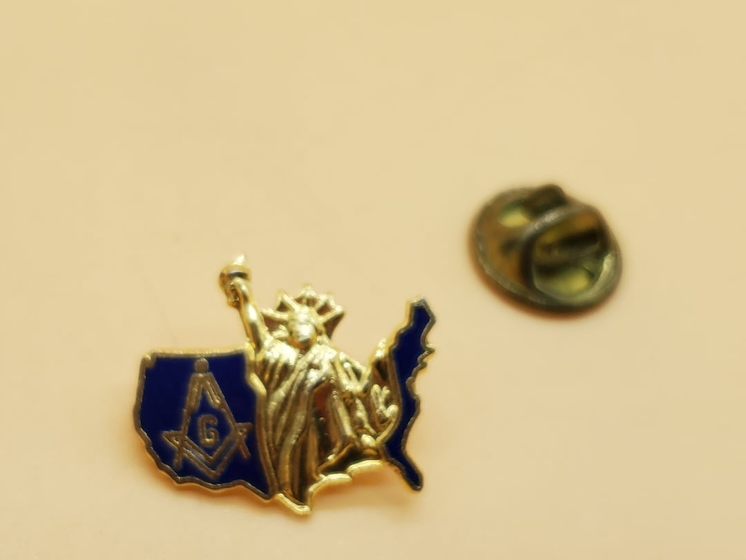 Masonic USA Statue of Liberty Lapel Pin - Etsy