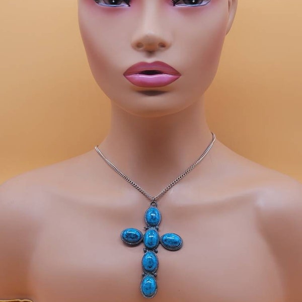 Faux Turquoise Cross - Etsy