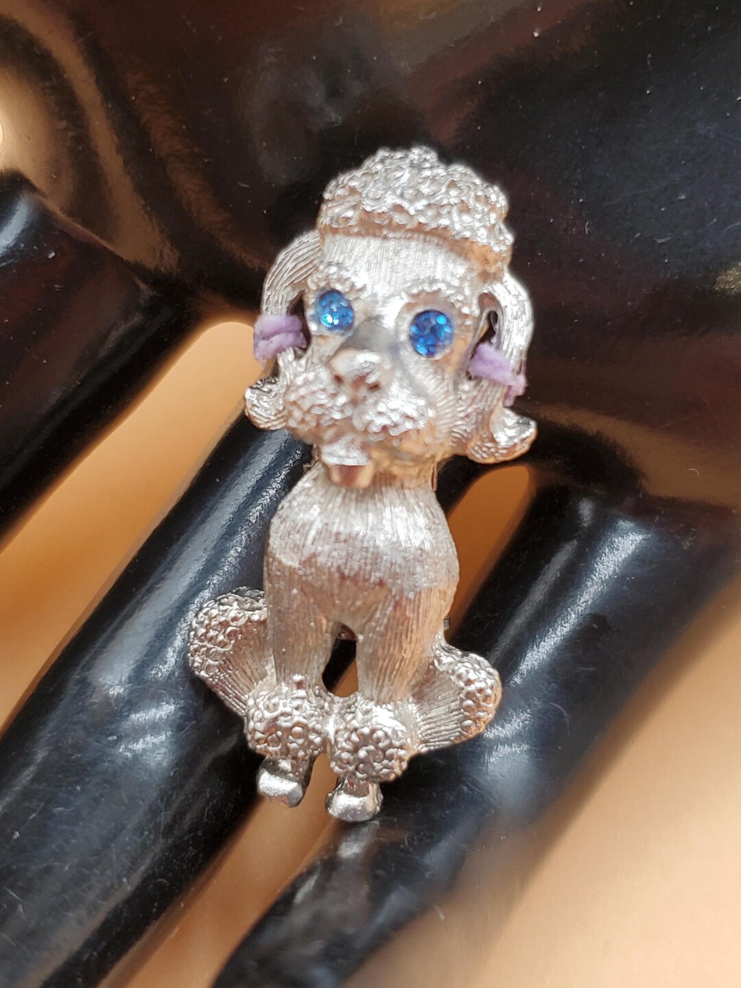 Vintage Small Silver Tone Poodle Pin Brooch - Etsy
