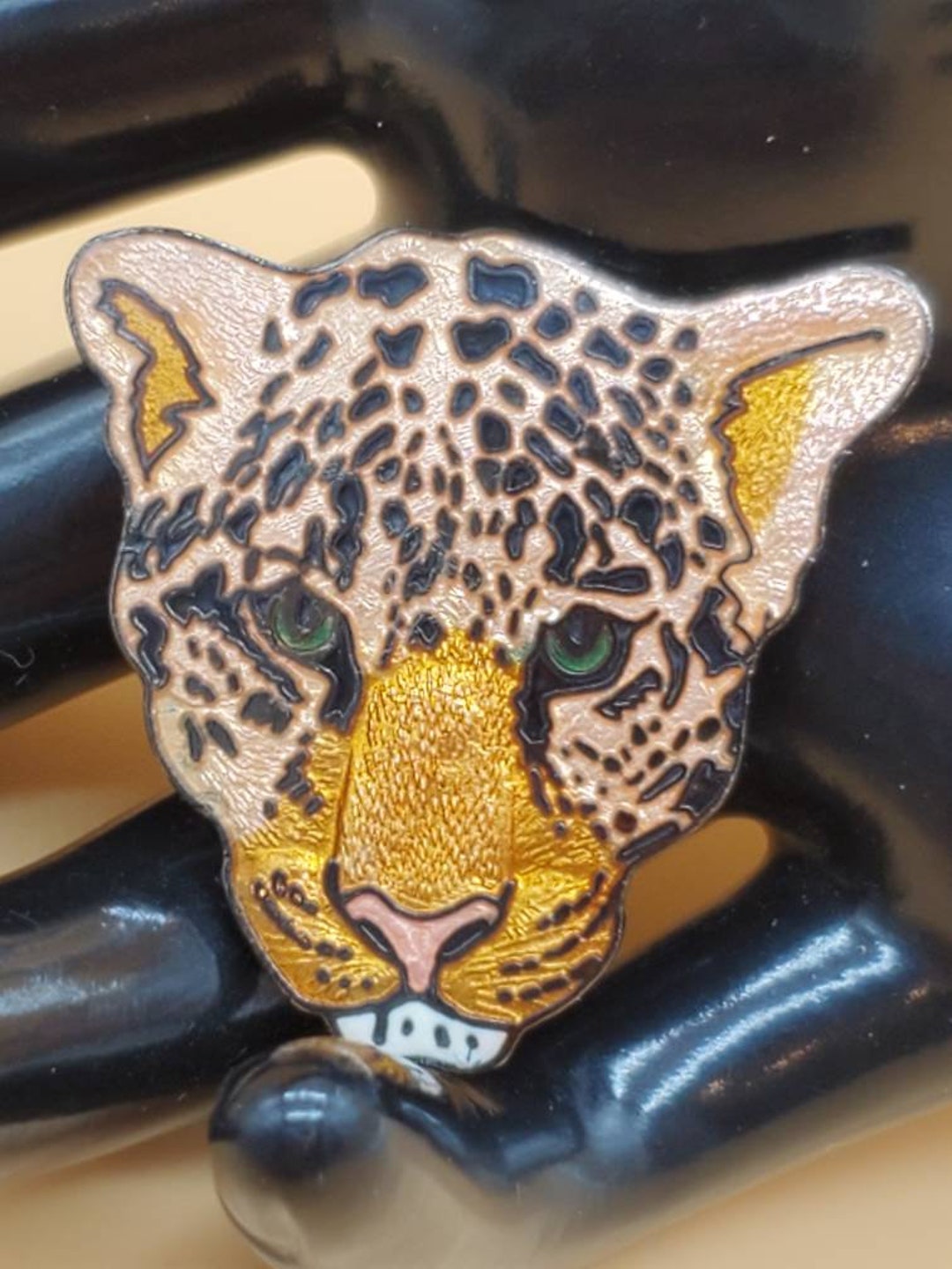 Vintage WM Spear Enamel Leopard Jaguar Brooch - Etsy