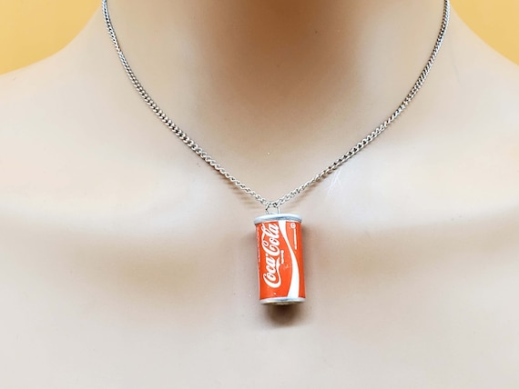 Vintage miniature aluminum Coca-Cola can charm pendan… - Gem