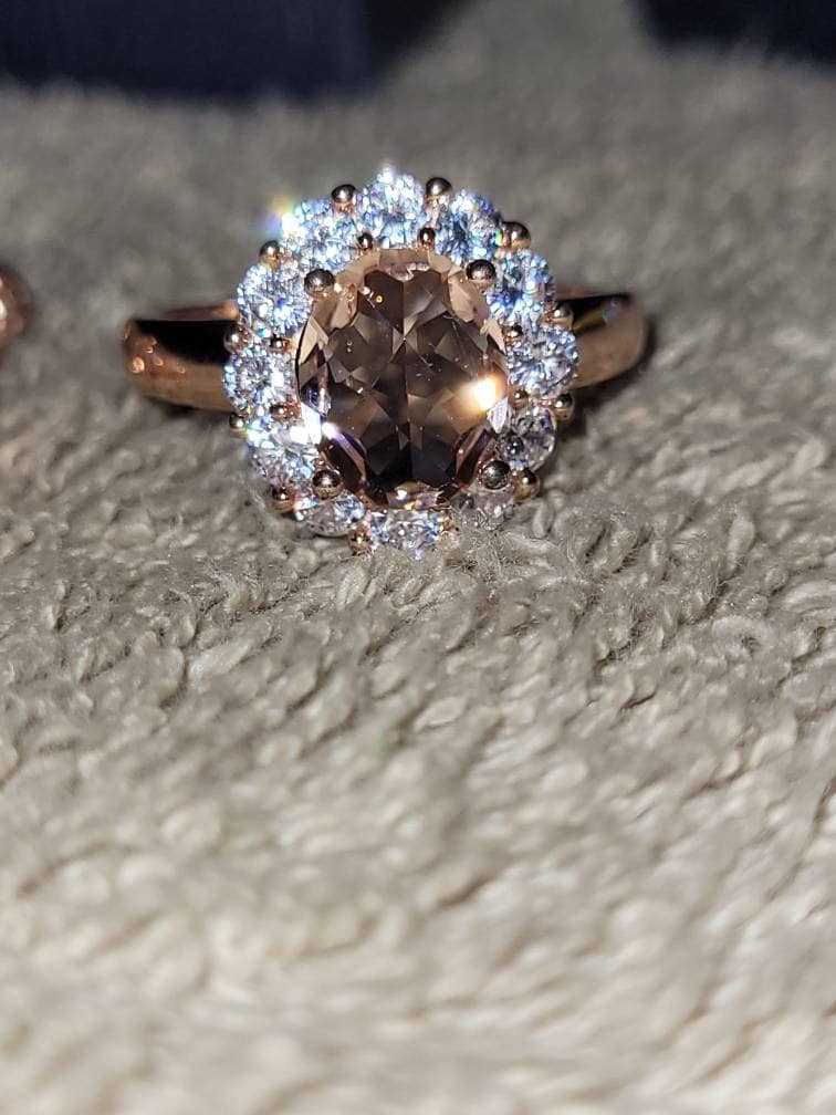 Stauer Sterling Silver Rose Gold Tone Ring and Pendant With - Etsy