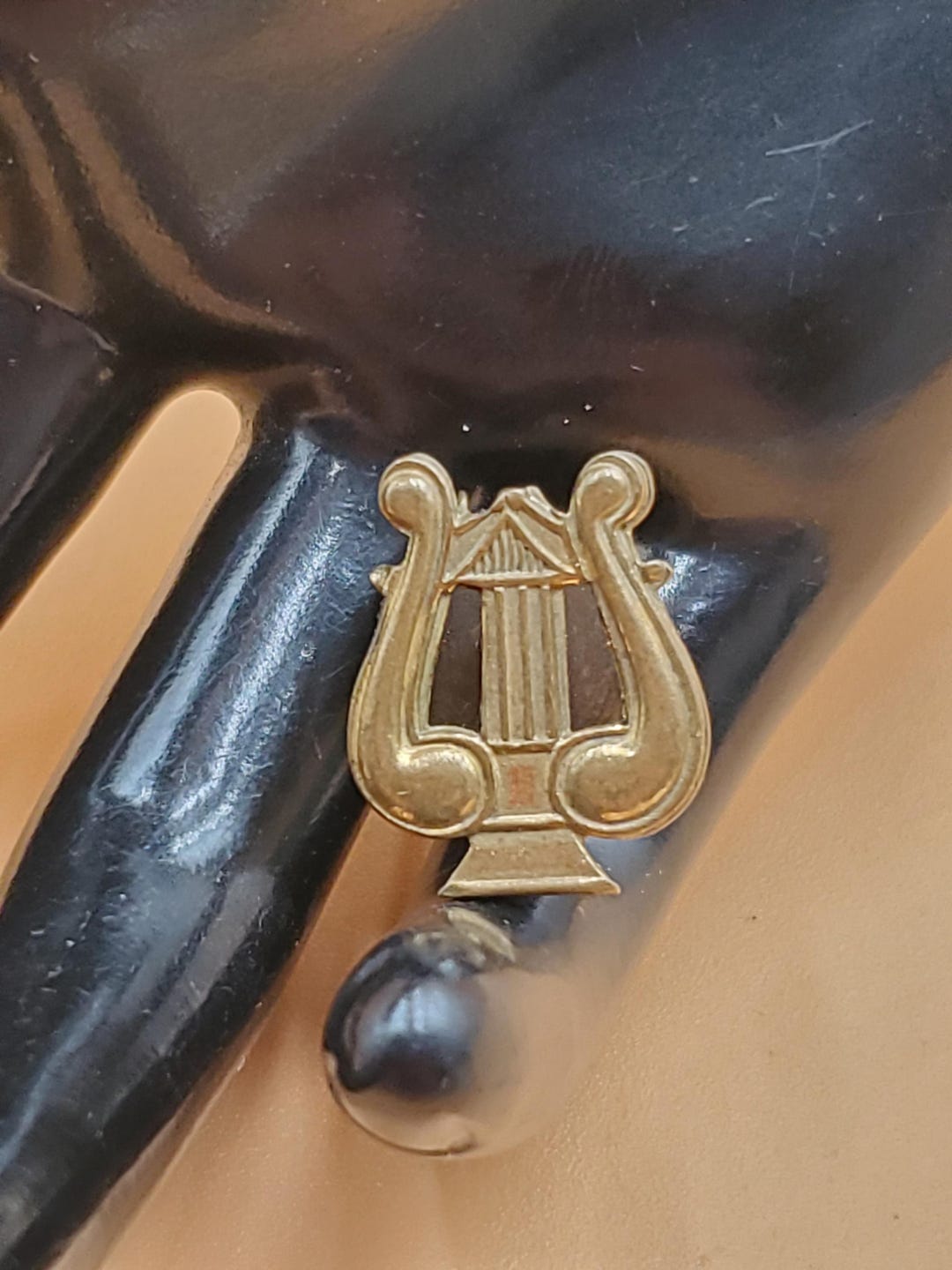 Vintage Military Musical Lyre Screw Back Pin - Etsy