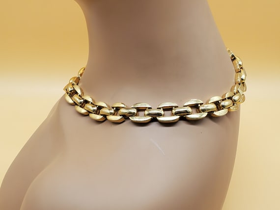 Vintage chunky high end statement chain necklace - Gem