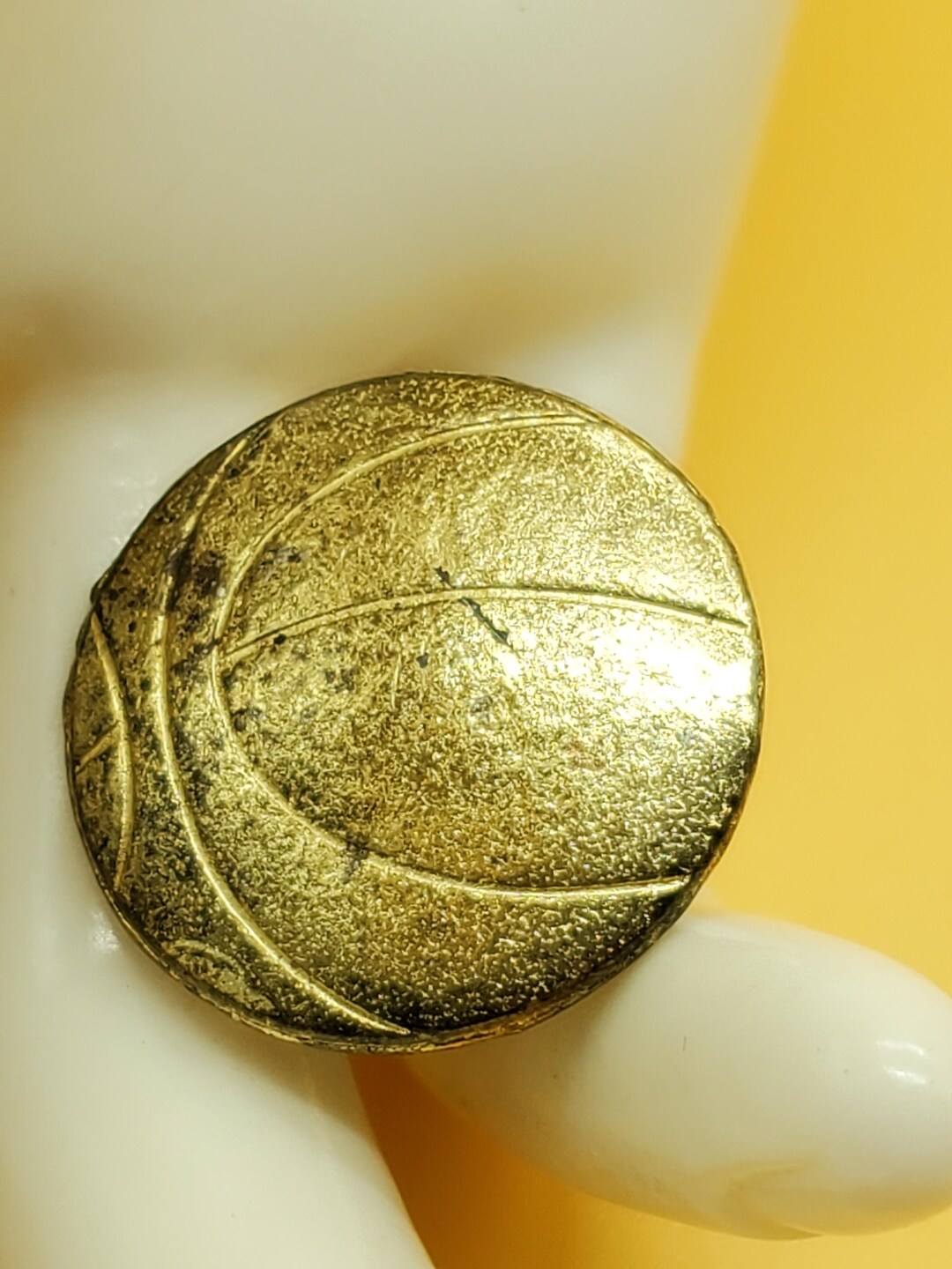 Vintage Gold Tone Basketball Lapel Pin - Etsy